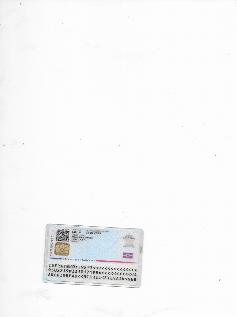 Verso Carte D'identité | PDF