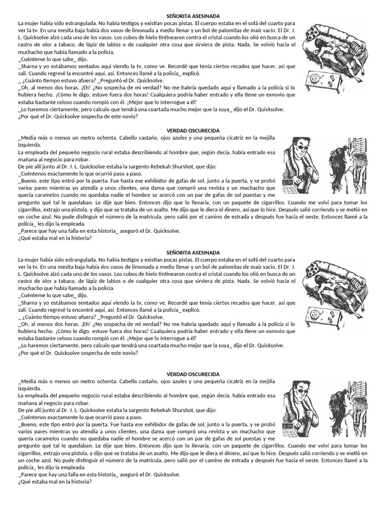 Casos Policiales para Resolver | PDF