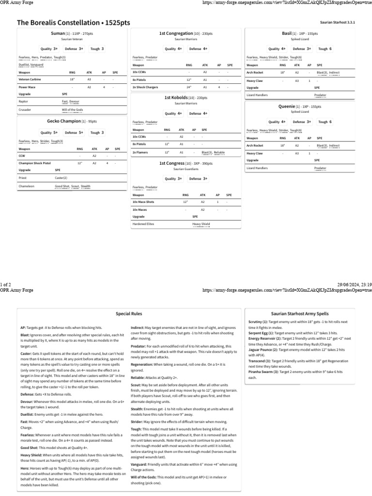 OPR Army Forge Owo | PDF