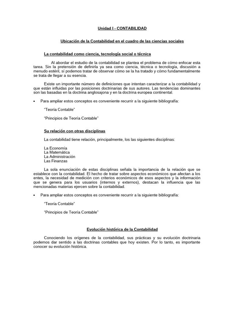 Unidad 1, Teoria Contable | PDF