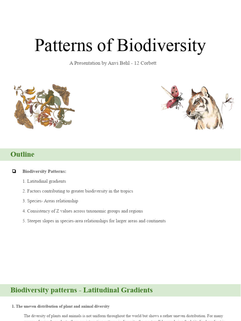 Patterns Of Biodiversity Pdf