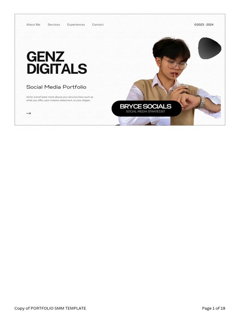 PORTFOLIO SMM TEMPLATE | PDF