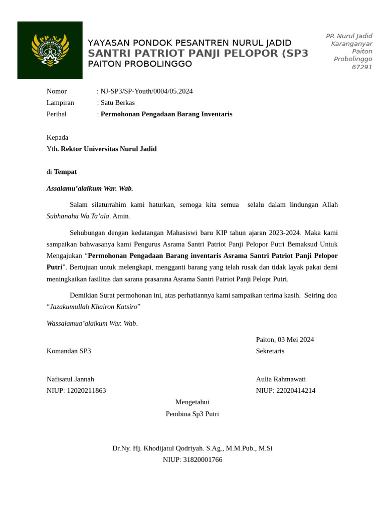 Proposal - Pengajuan - Barang - Fix (1) Baru | PDF