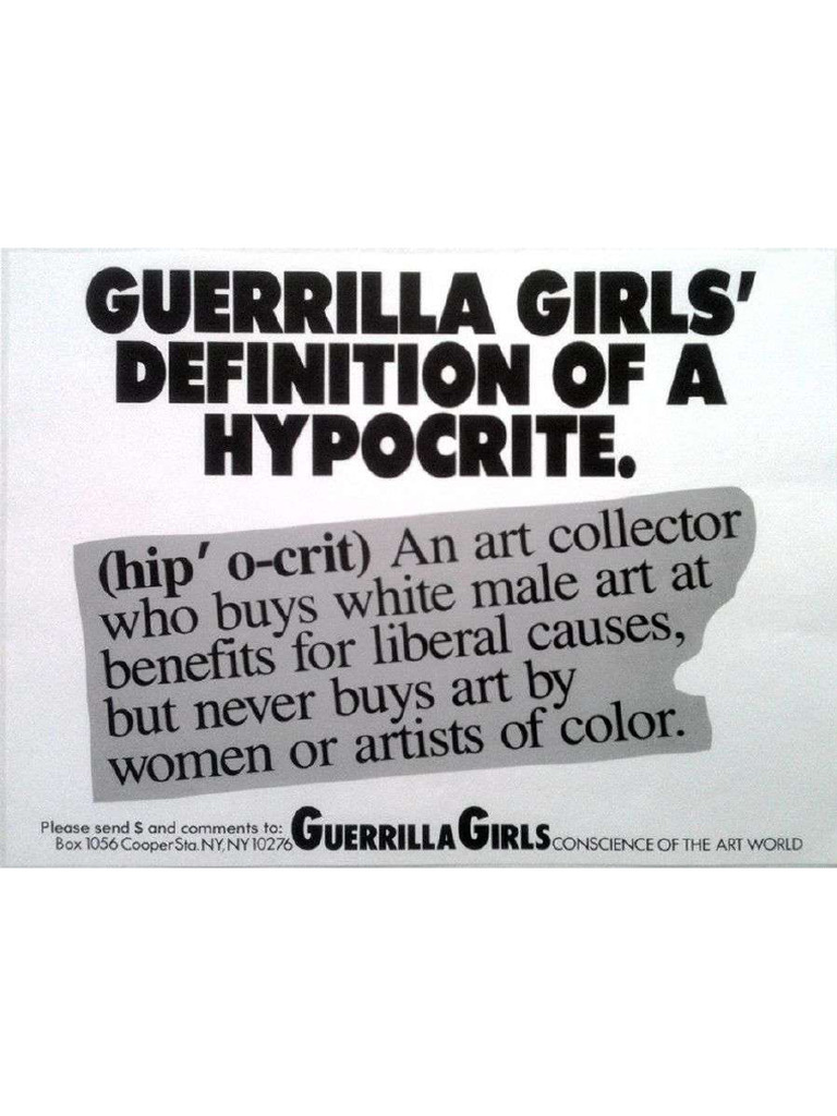 GUERILLA Girls - Definition | PDF