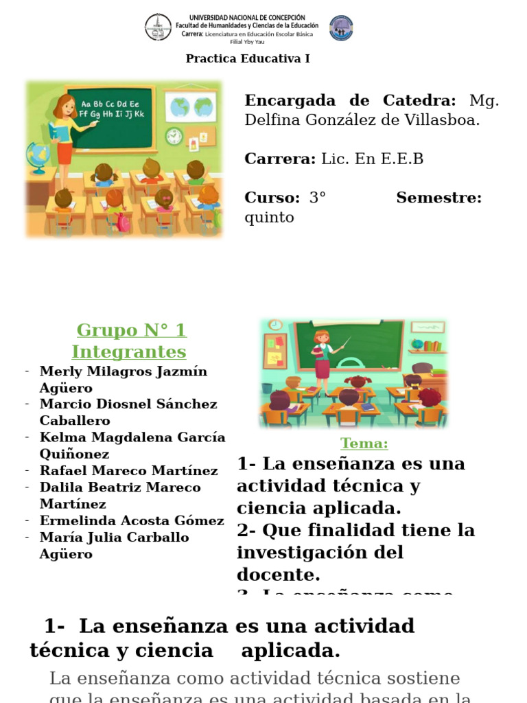 Presentacion Practica Educativa I | PDF