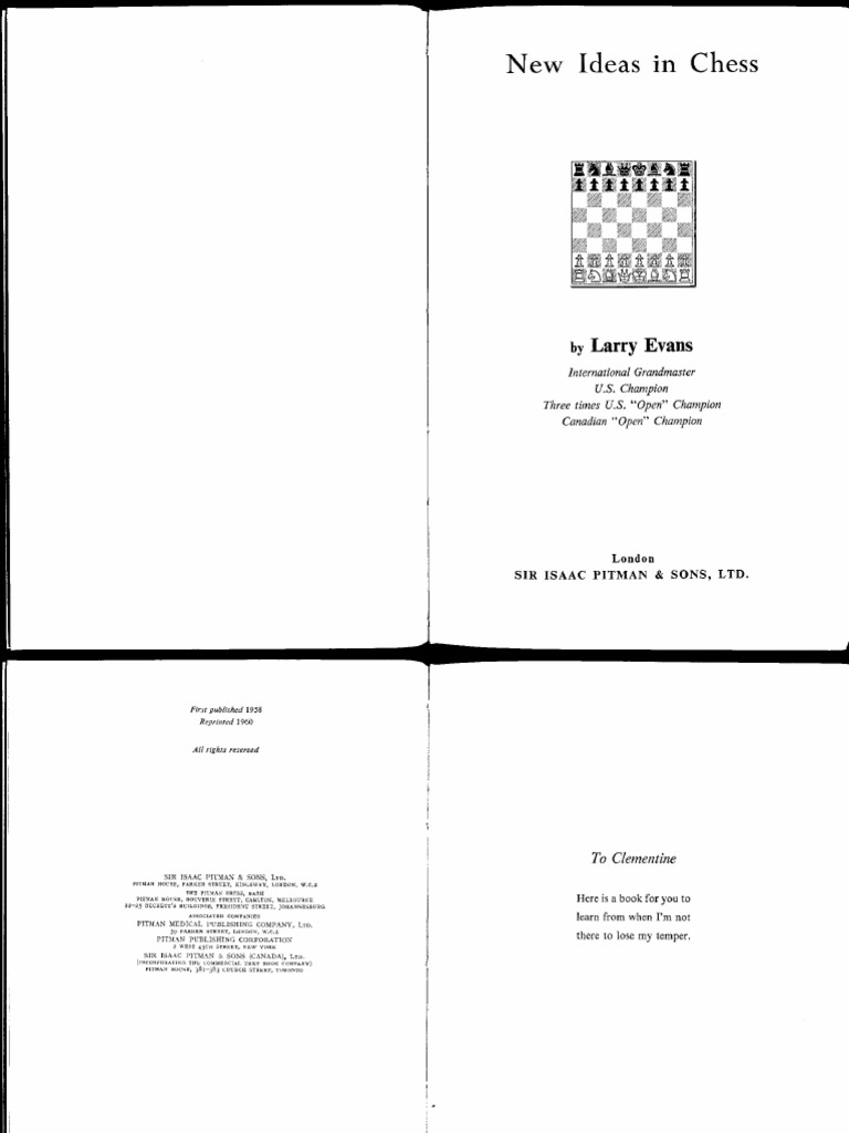 (Chess Ebook) - New Ideas in Chess - Larry Evans | PDF | Chess | Games ...