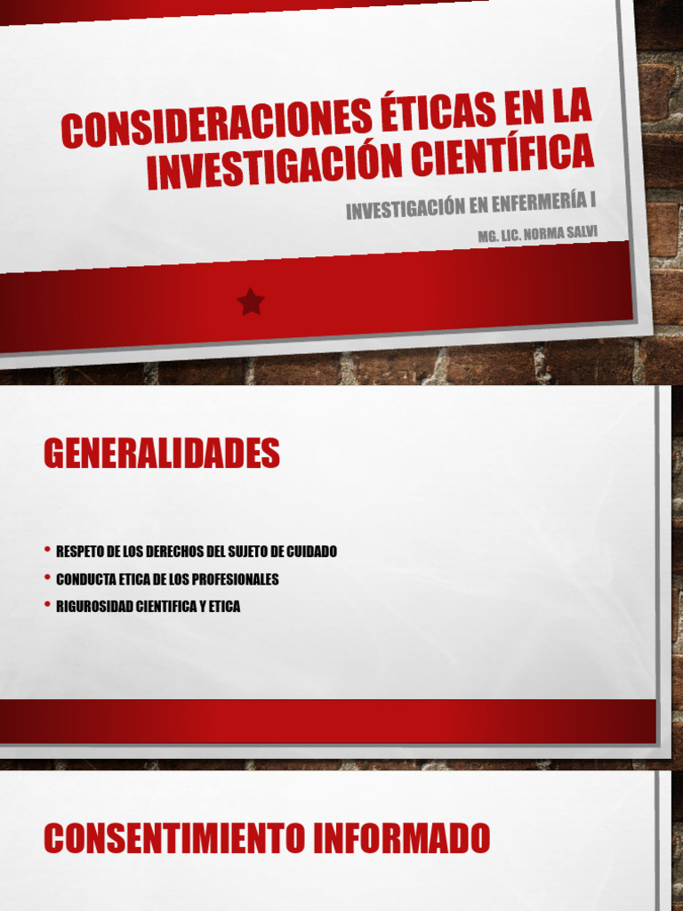 Consideraciones Éticas en La Investigación Científica | PDF