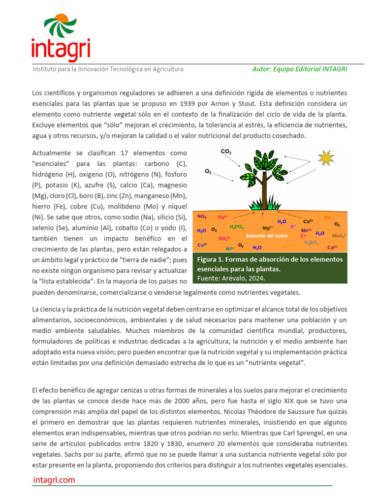 Que Es Un Nutriente Vegetal | PDF