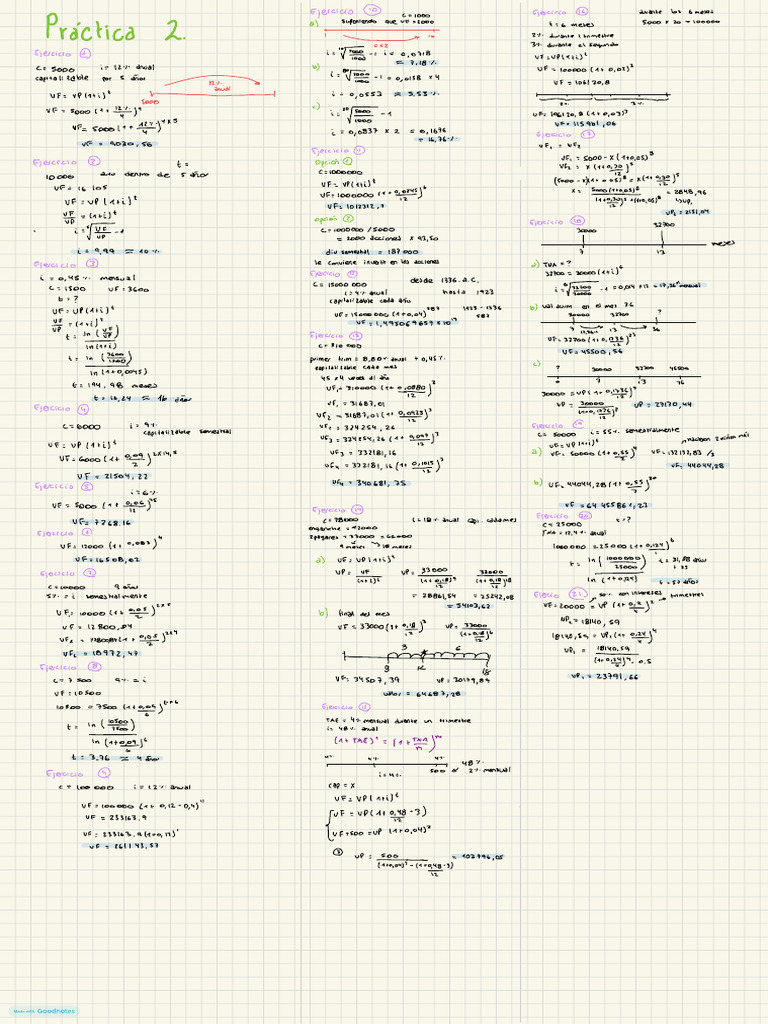 Práctica 2 Mate Fin I | PDF