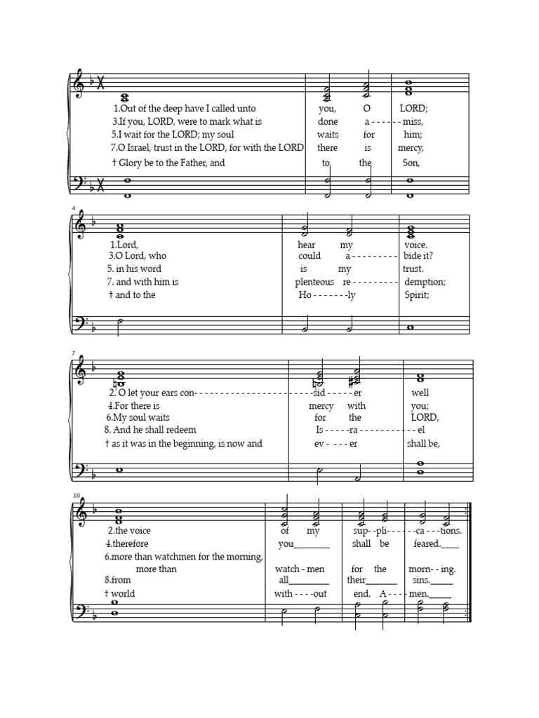 Psalm 130 Tone Loomis | PDF