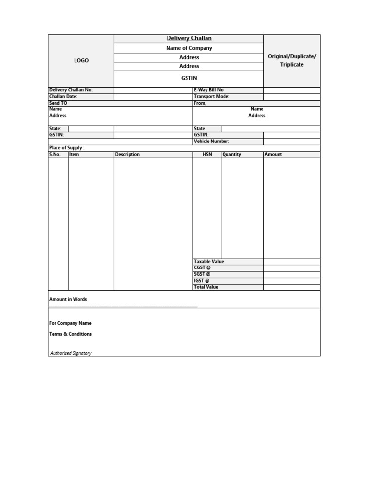 Delivery Challan 2 | PDF