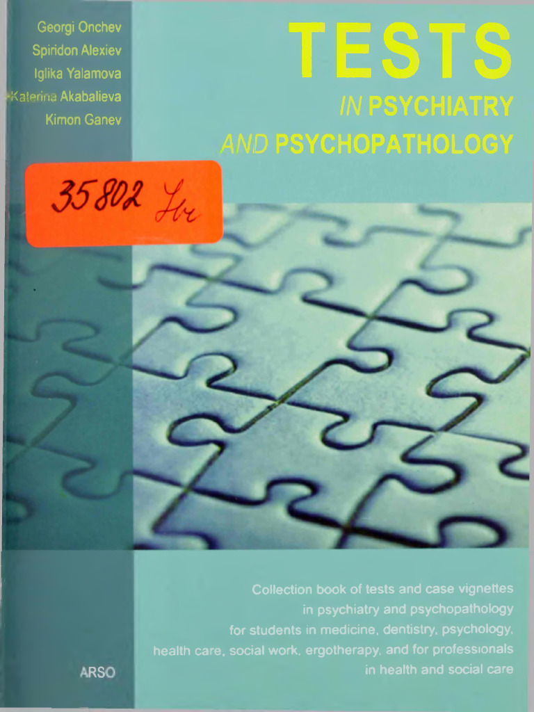 TEsts in Psychiatry | PDF