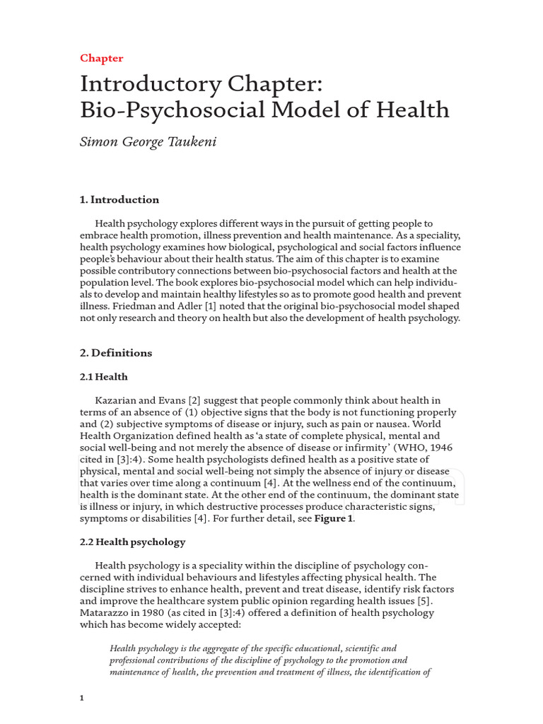 BPS Model of Health | PDF | Health Psychology | Self-Improvement