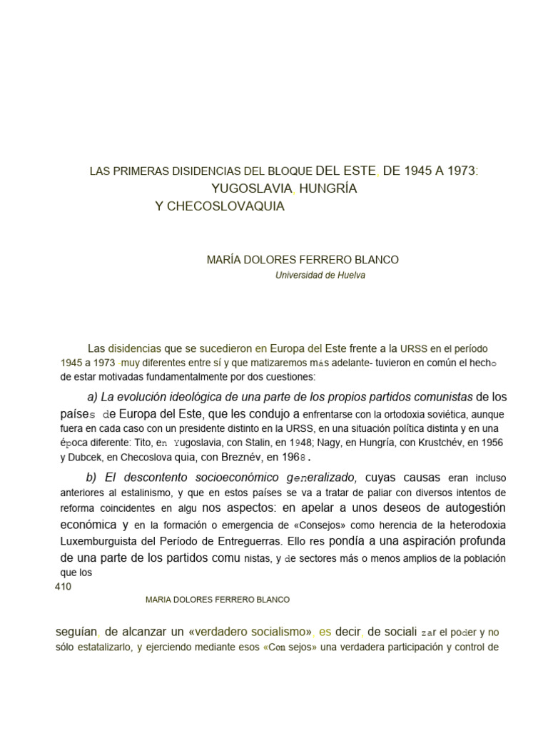 Ferrero Blanco, Maria Dolores Las Primeras Disidencias en Bloque Del ...