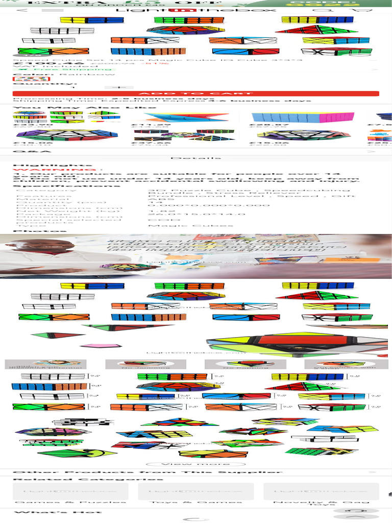 Speed Cube Set 14 Pcs Magic Cube IQ Cube 333 Speedcubing Bundle 3D ...