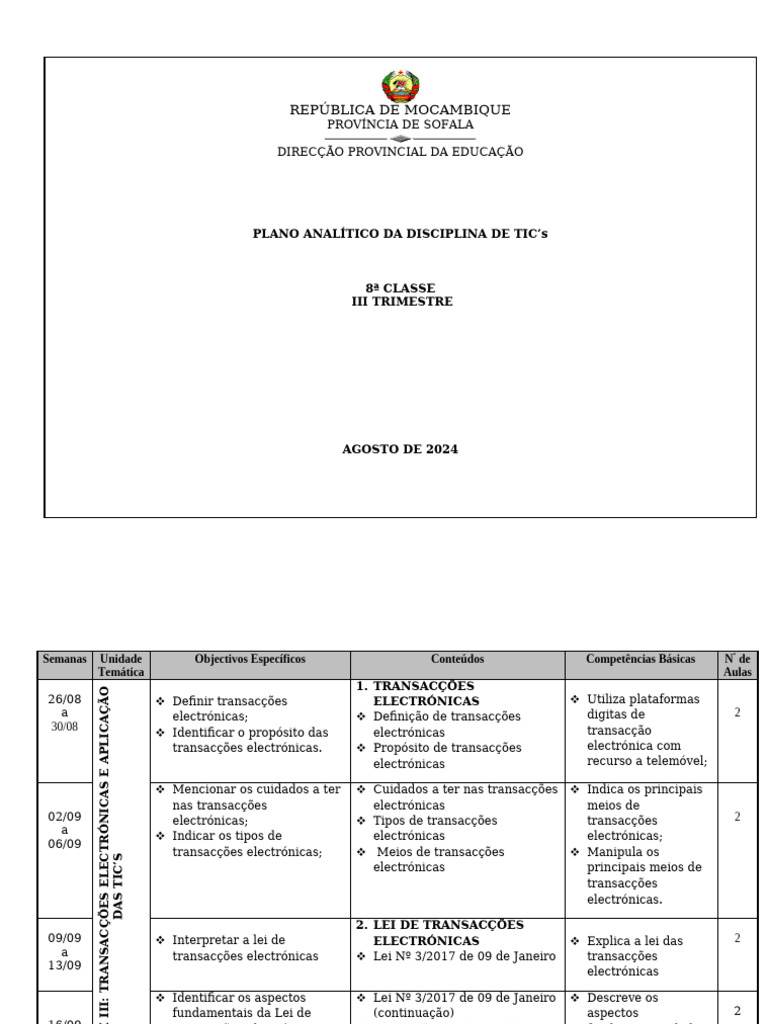 TICs 8a Classe III T 2024 | PDF