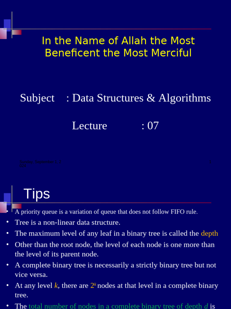 Lecture - 7.1 (Trees) | PDF