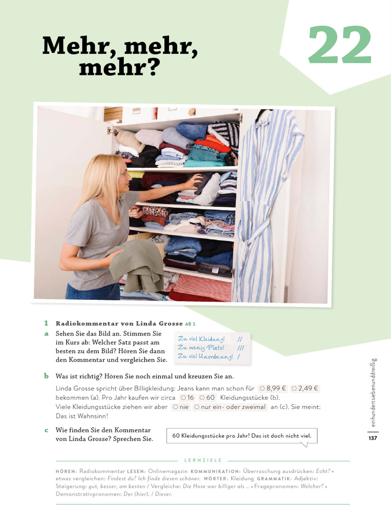 Lektion - 22 - Kursbuch | PDF