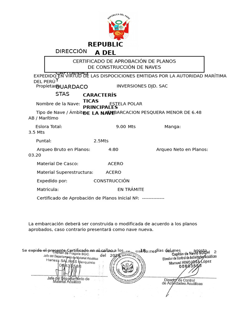 Aprovacion de Planos Trabajo de Chaca Pal Lunes | PDF