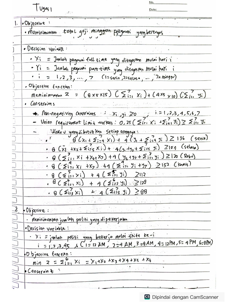Tugas 1. LP MODEL Formulation - Ruben Stefano Matondang | PDF Tugas 1. LP MODEL Formulation - Ruben Stefano Matondang | PDF