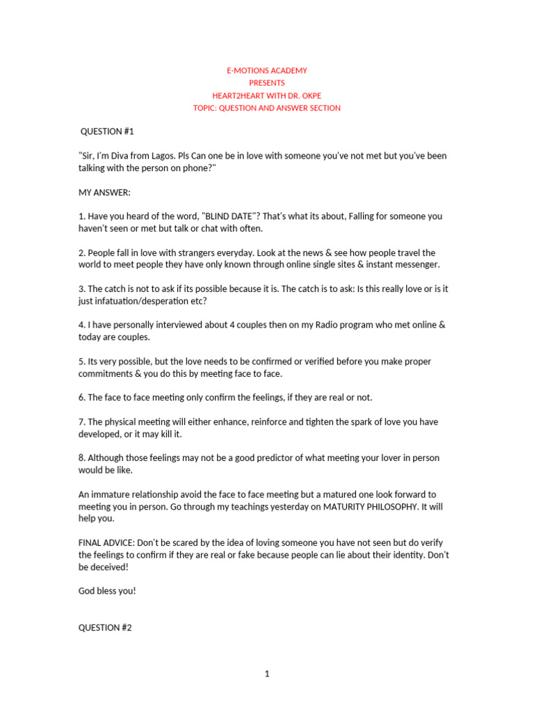 Question and Answer Section | PDF