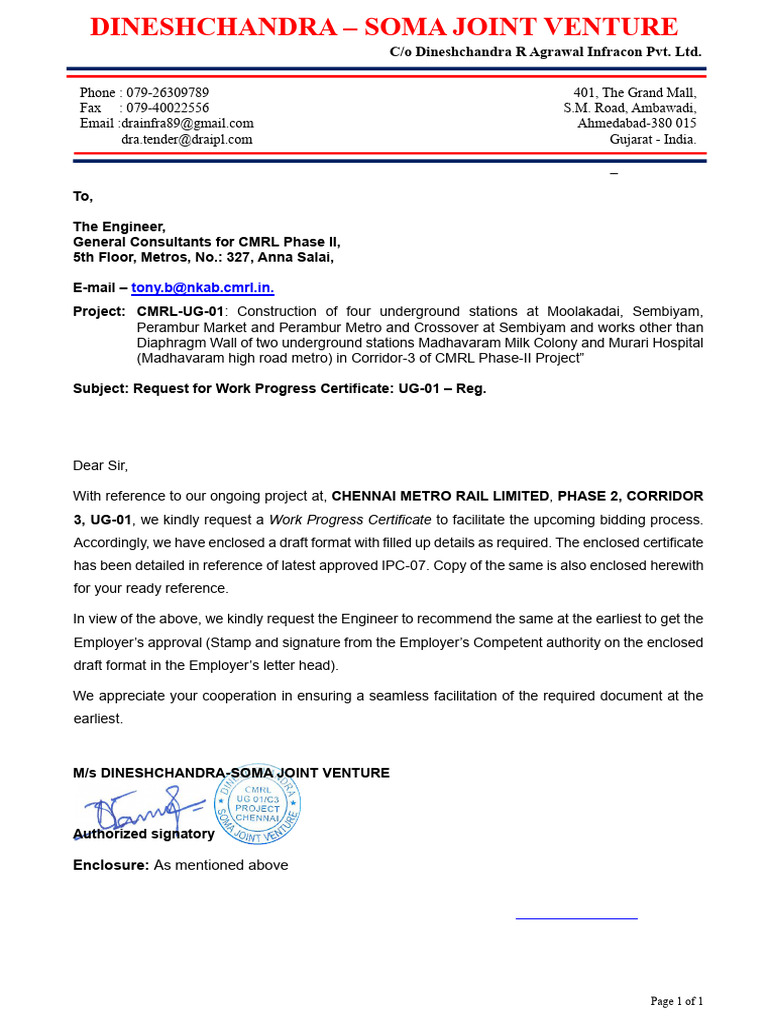 Email:: Tony.b@nkab - Cmrl.in | PDF