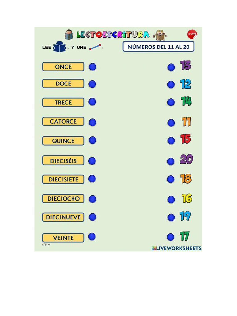 Del 1 Al 10 en Letras | PDF