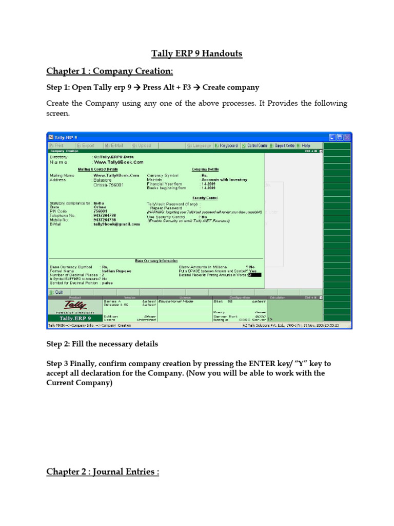 Tally Handouts | PDF