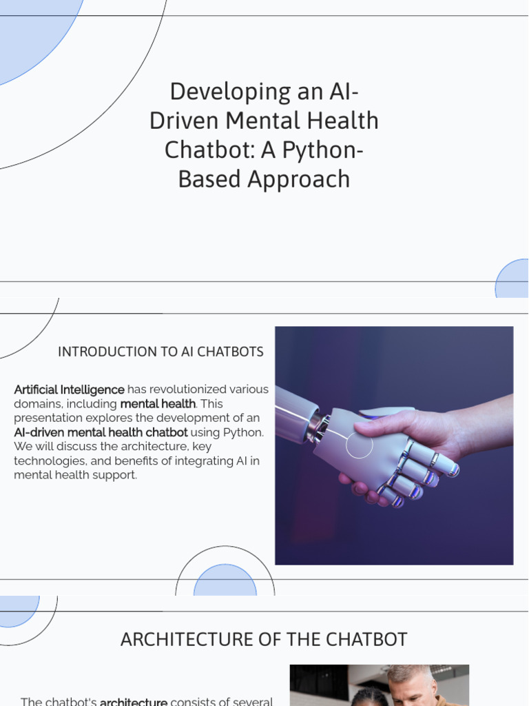 Developing An Ai Driven Mental Health Chatbot A Python Based Approach | PDF