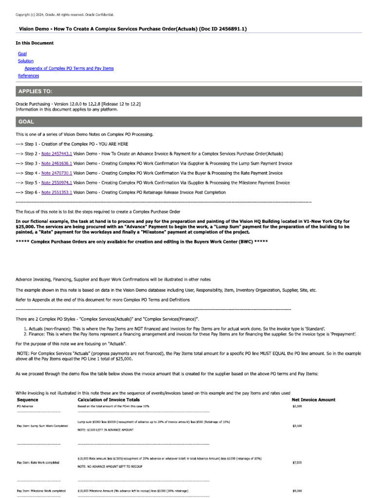 1 - Vision Demo - How To Create A Complex Services Purchase Order ...