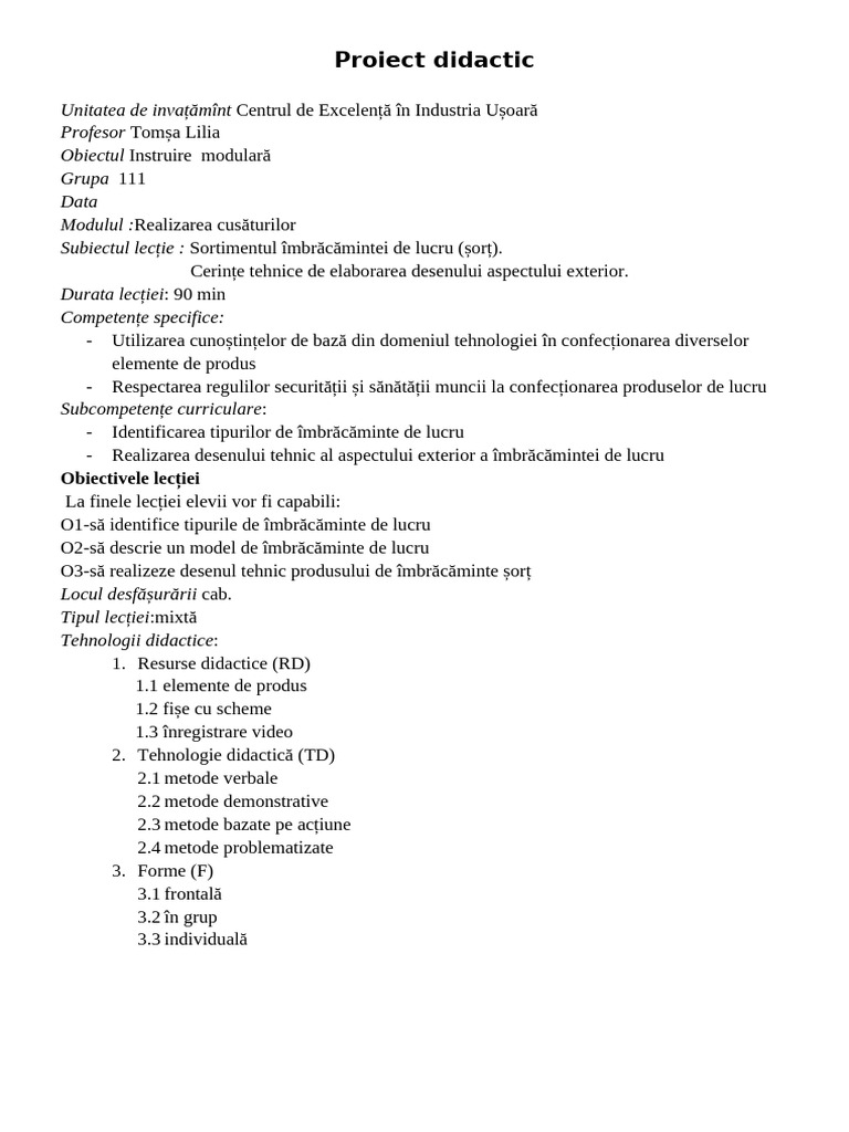 Sortimentul Îmbrăcămintei de Lucru (Șorț) . | PDF