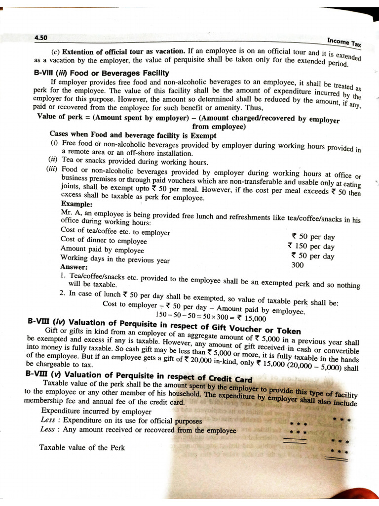 Car Perquisites | PDF