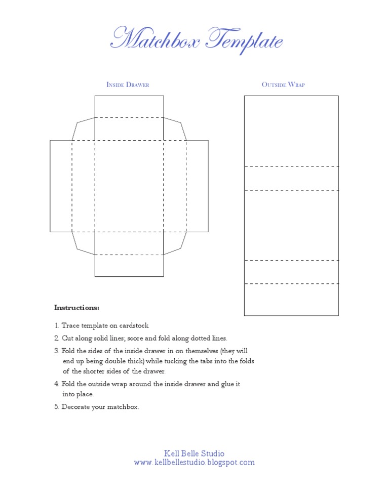 Matchbox Template | PDF