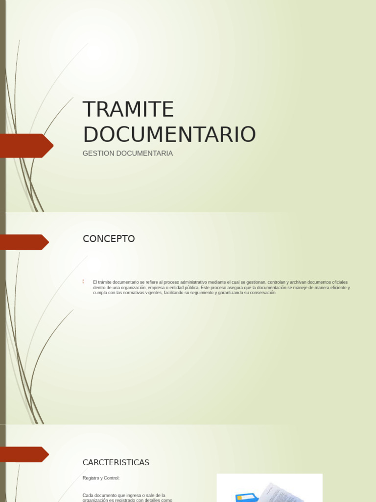 Tramite Documentario (Diapositiva) | PDF