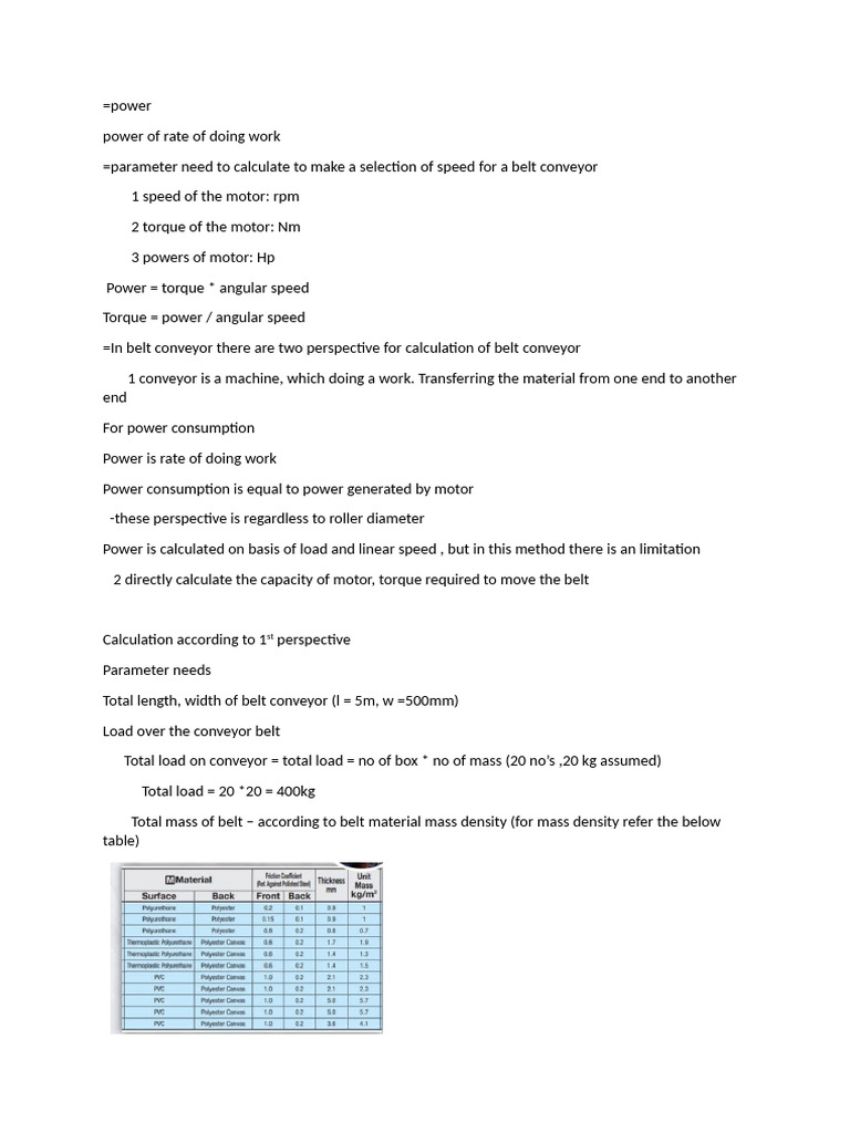 Motor & Gear Box Selection | PDF