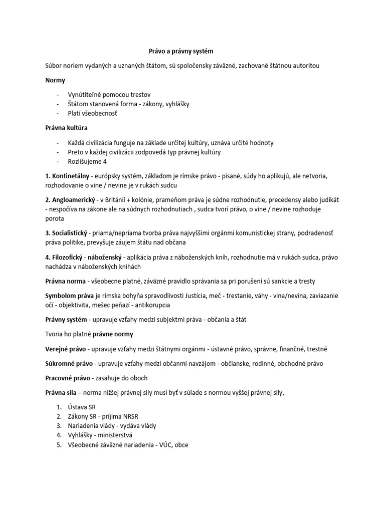 Právo A Právny Systém | PDF