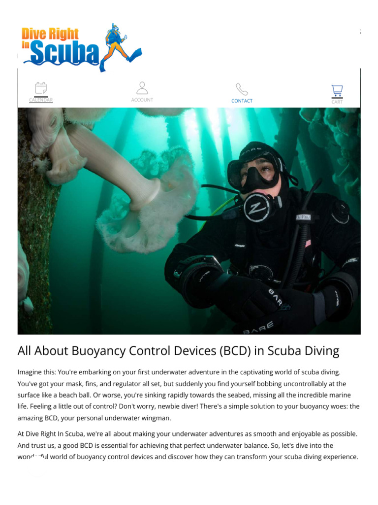 All About Buoyancy Control Devices (BCD) in Scuba Diving | PDF