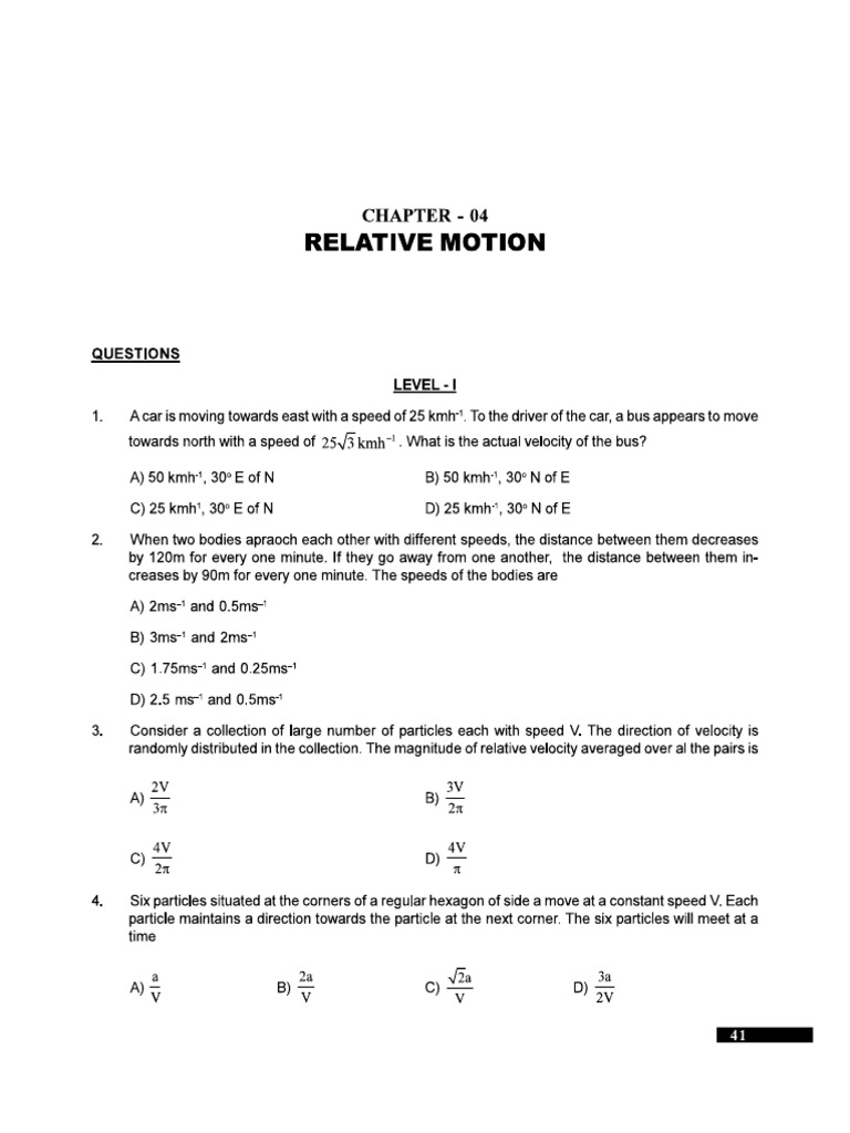 Relative Motion | PDF