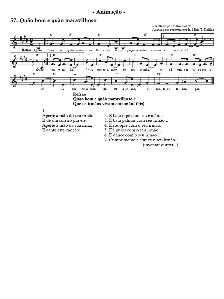 57.quao Bom e Quao Maravilhoso | PDF