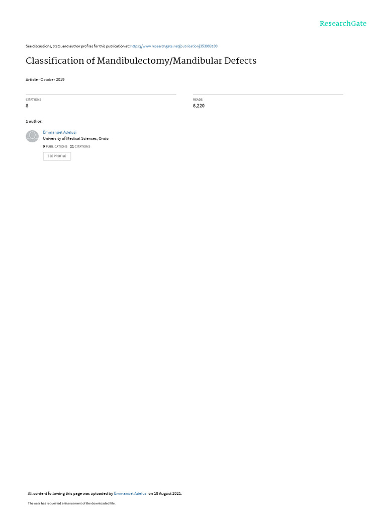 Types of Mandibulectomy | PDF