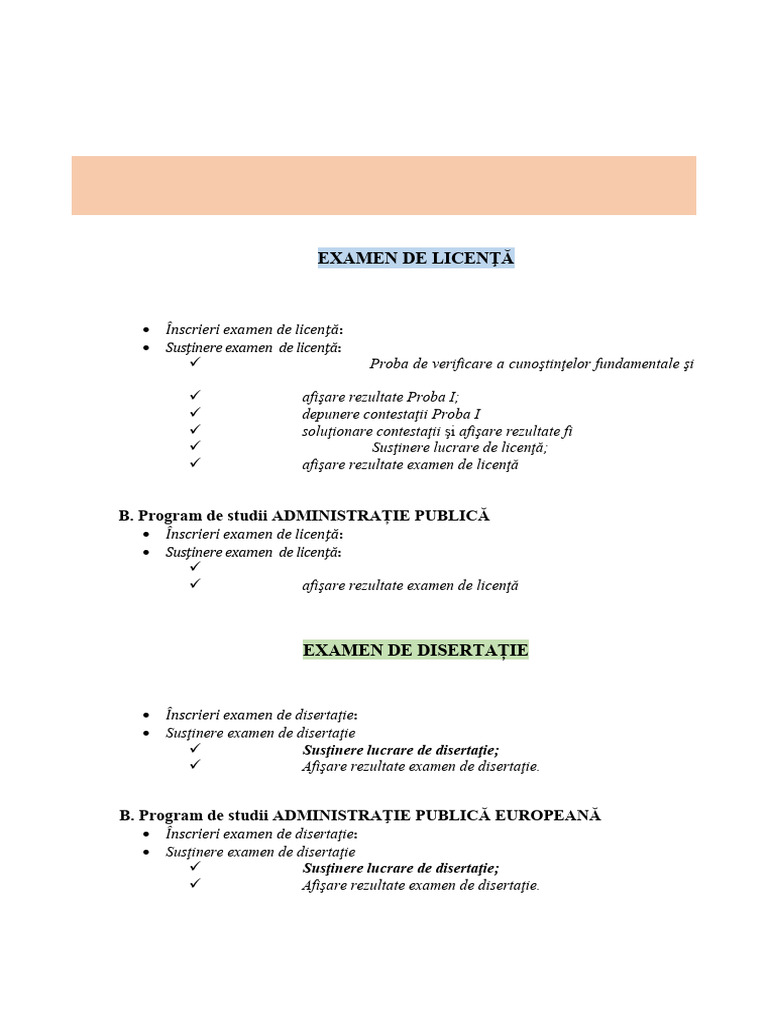 Anexa - 1 Calendarul Examenelor Finalizare Studii Iulie Septembrie 2024 | PDF