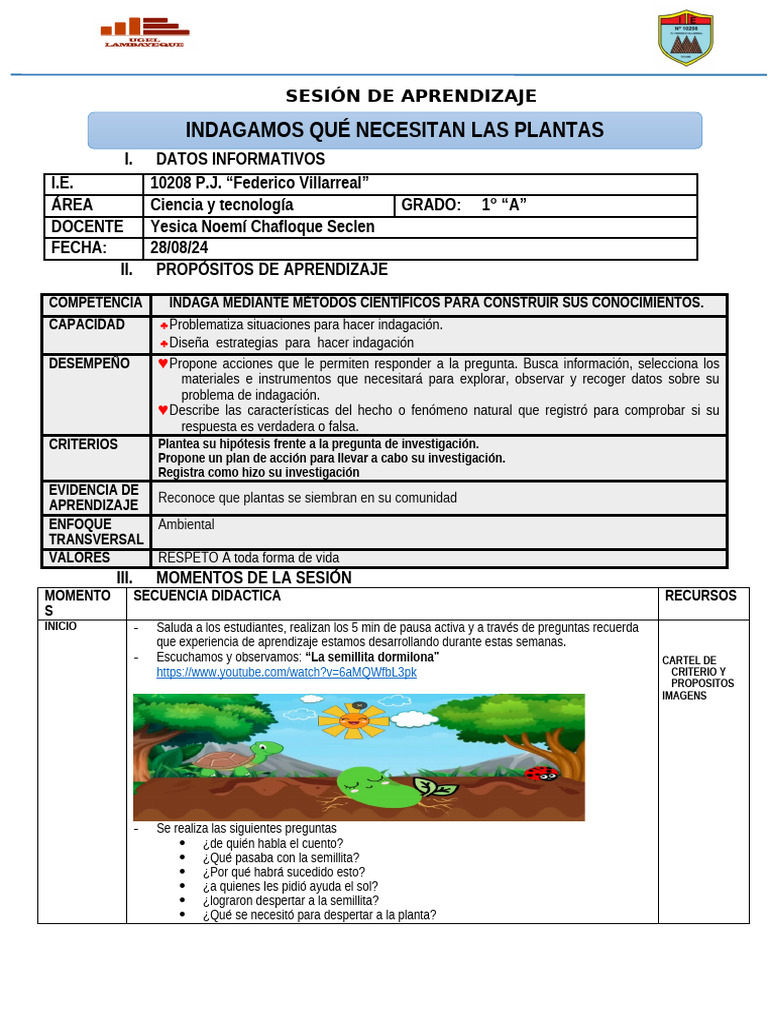Indaga Que Necesita Una Planta para Poder Vivir | PDF