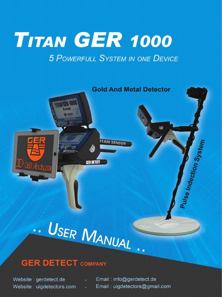 Titan Ger 1000 English 1 Manual | PDF | Battery Charger | Magnetometer