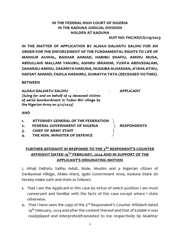 14 Further Affidavit 14 | PDF