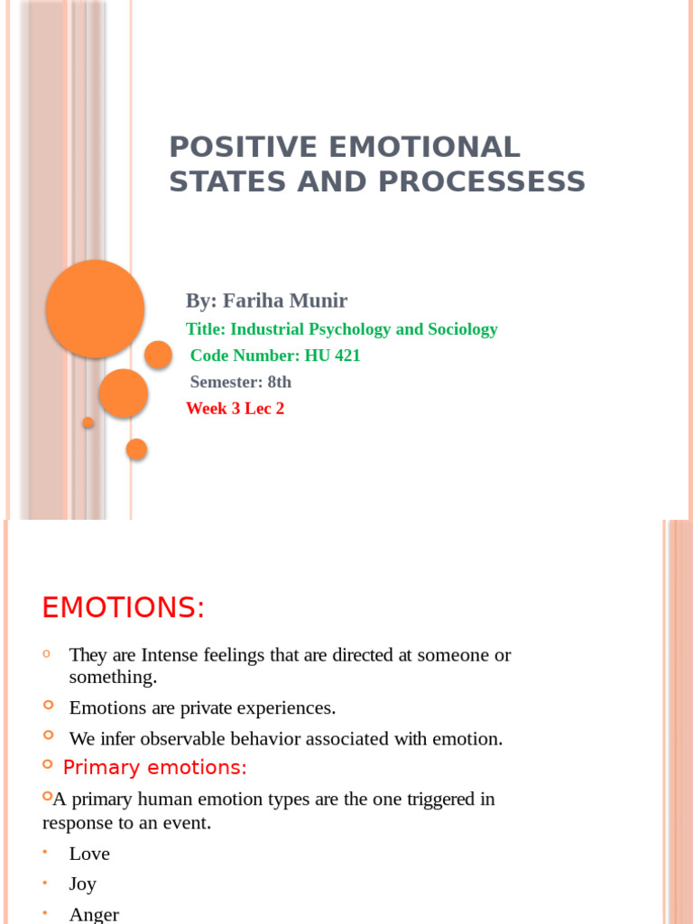 Week 3 Lec 2 Positive Emotional States And Processess Pdf