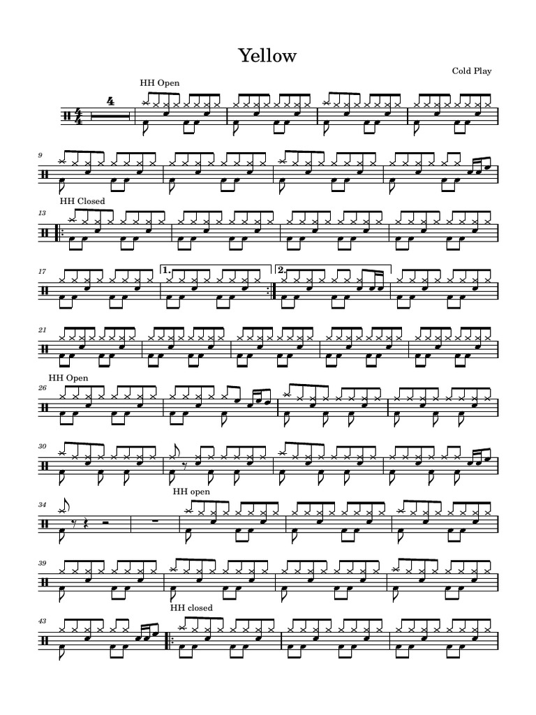 Yellow - Cold Play | PDF