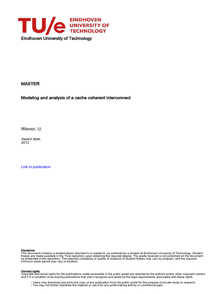 Modeling and Analysis of A Cache Coherent Interconnect | PDF | System ...