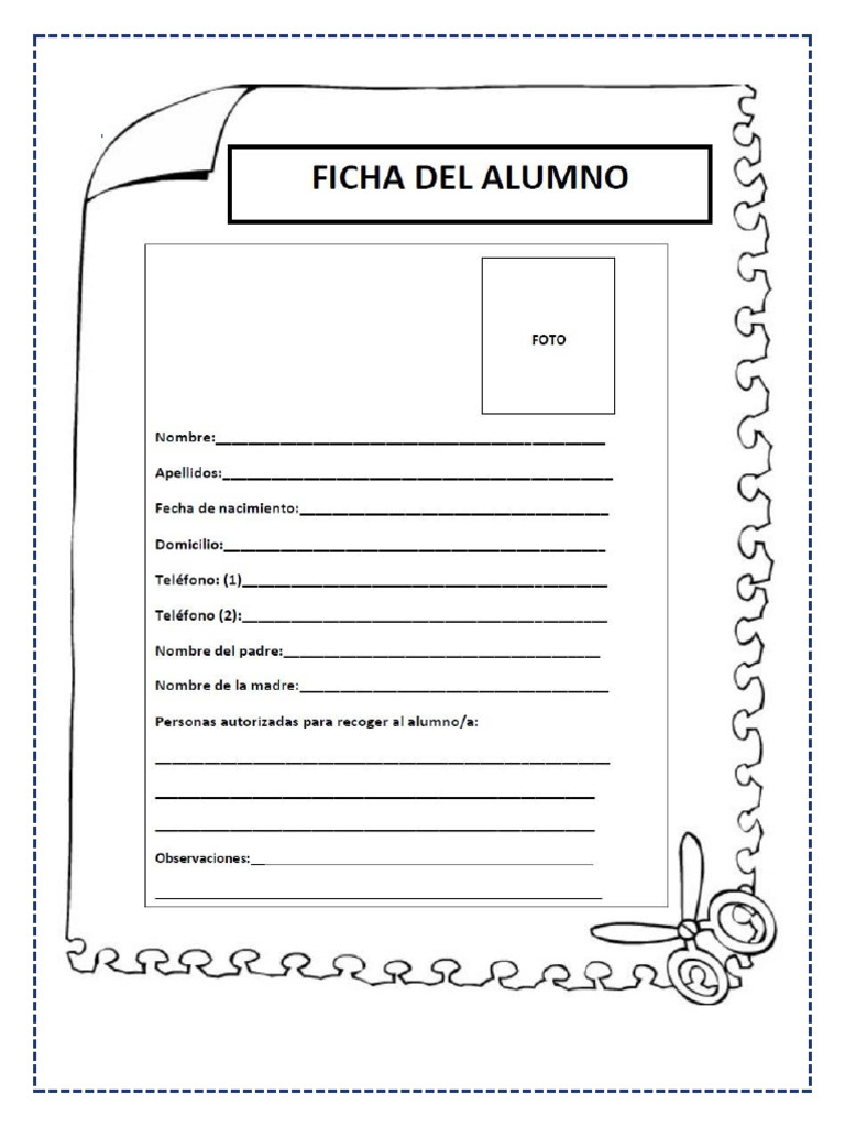 Ficha de Datos Del Estudiantes | PDF