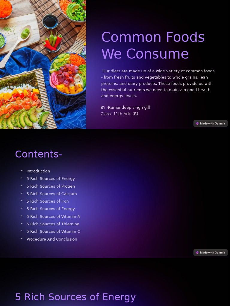 Common Foods We Consume | PDF