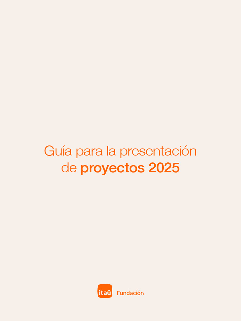 Guia para La Presentacion de Proyectos | PDF | Inclusión (Educación) | Evaluación
